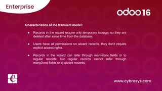Wizards - Defining and Launching in Odoo 16 | PPT