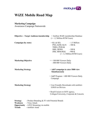WiZE Bd Road Map | PDF