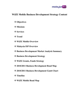 WiZE Bd Road Map | PDF