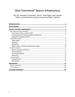 Wize commerce search infrastructure | PDF