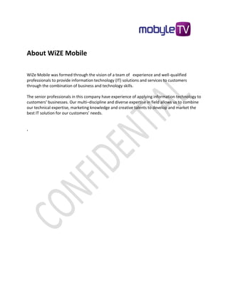 WiZE Mobile Company Profile | PDF
