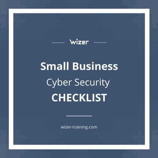 Small Business Cyber Security Checklist | PPT