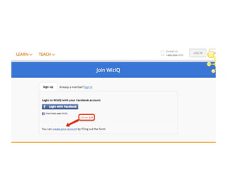 Virtual classes through wiziq(Arabic) | PPT