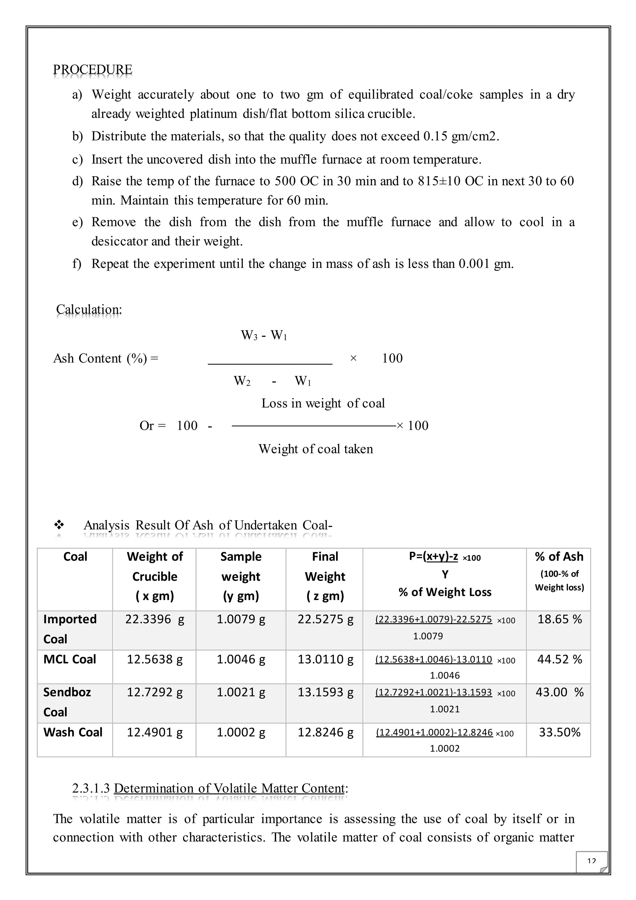 Up-gradtion of Coal By Blending Method | DOCX