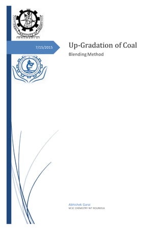 Up-gradtion of Coal By Blending Method | DOCX | Chemistry | Science
