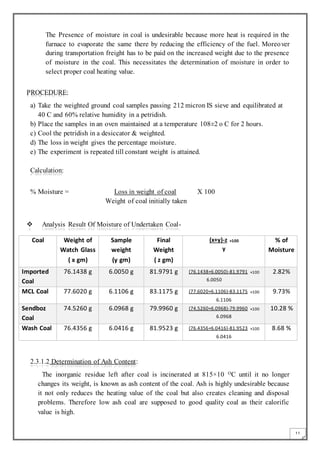 Up-gradtion of Coal By Blending Method | DOCX | Chemistry | Science