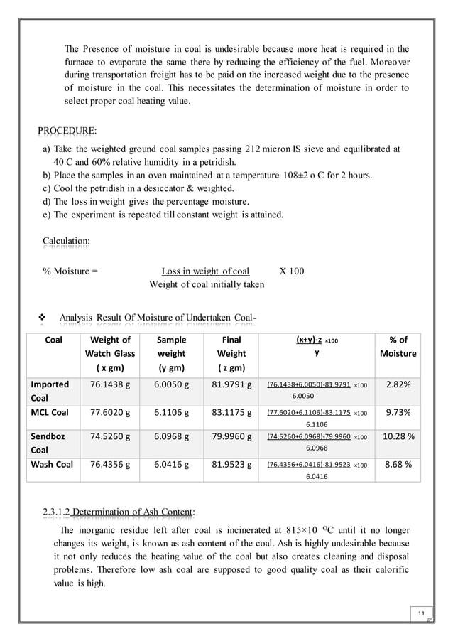 Up-gradtion of Coal By Blending Method | DOCX | Chemistry | Science
