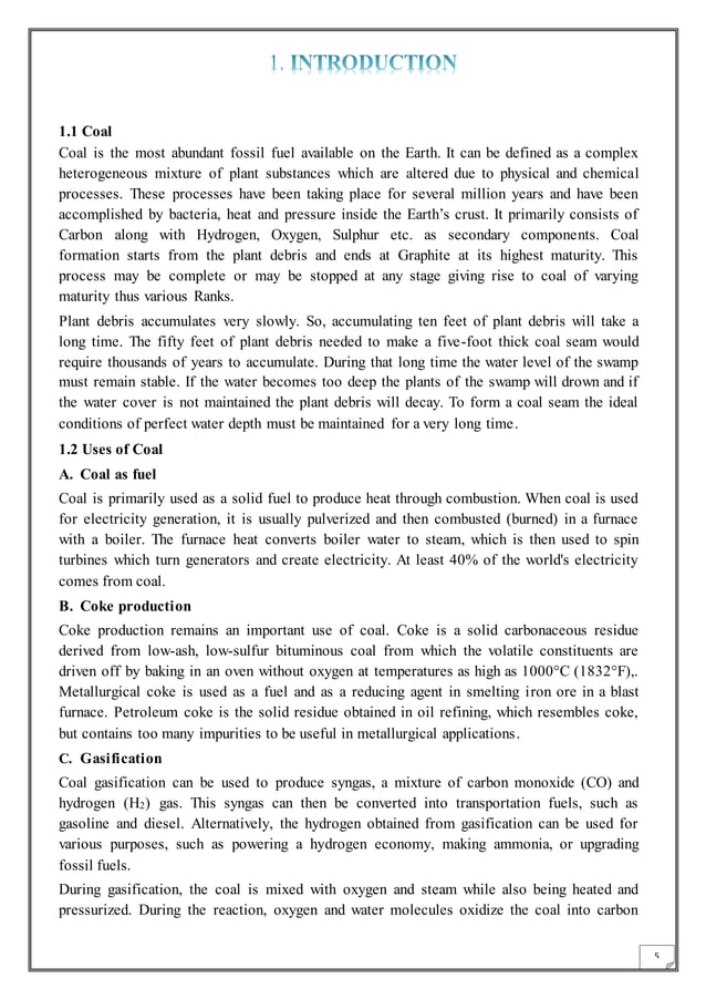 Up-gradtion of Coal By Blending Method | DOCX | Chemistry | Science