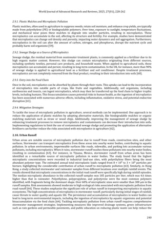 Microplastic Pollution: An In-depth Review of its Sources, Formation ...