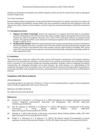 Microplastic Pollution: An In-depth Review of its Sources, Formation ...