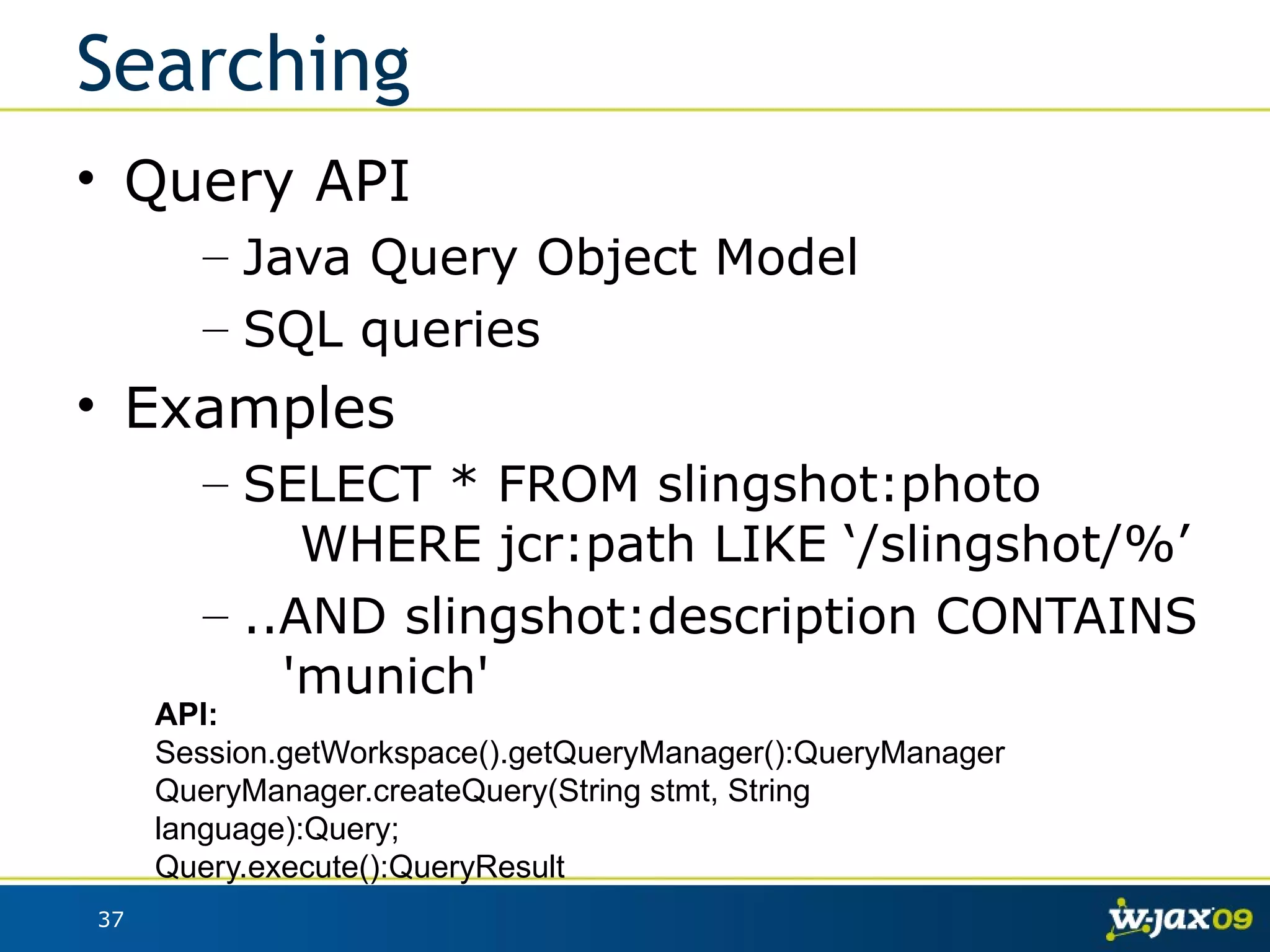 JCR - Java Content Repositories | PPT JCR - Java Content Repositories | PPT