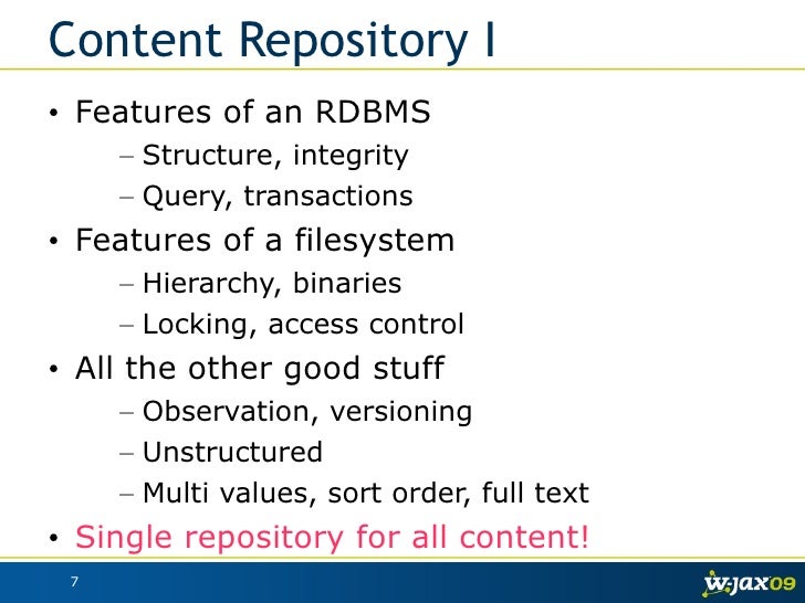 JCR - Java Content Repositories JCR - Java Content Repositories
