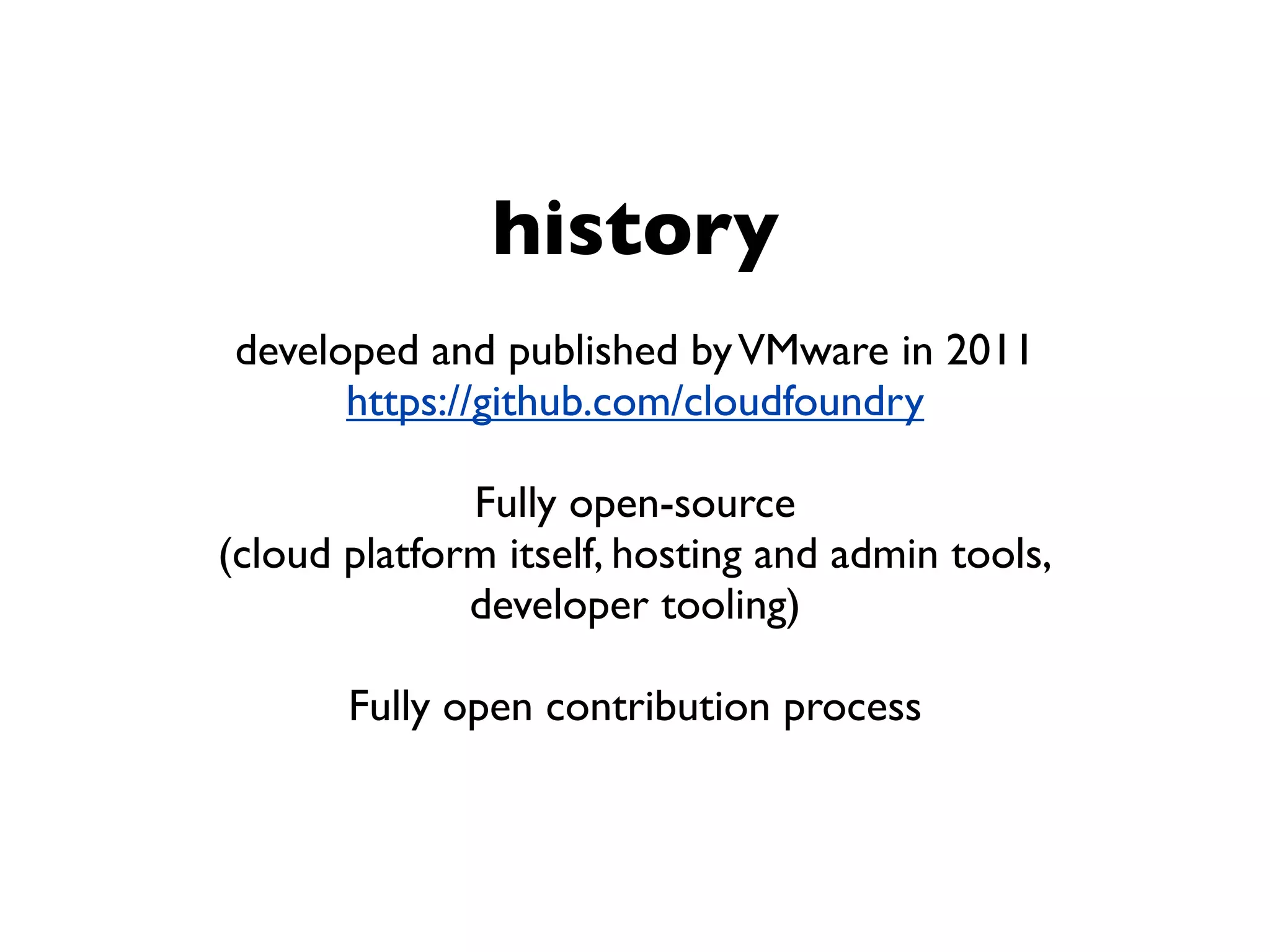 PaaS Parade - Cloud Foundry | PDF