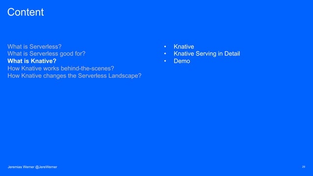 Insights on Knative and how it changes the serverless landscape | PPT