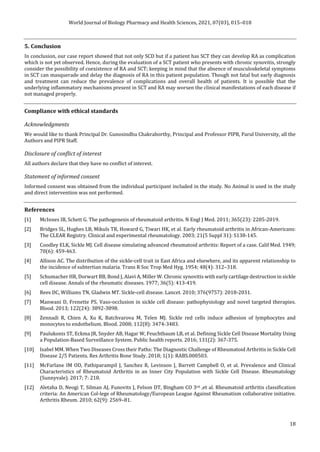 A case report on Rheumatoid Arthritis with sickle cell trait | PDF