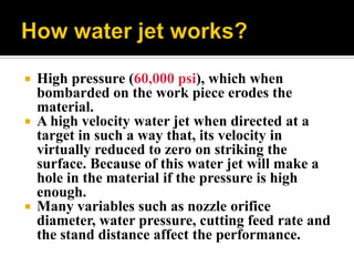 WATER JET CUTTING | PPTX