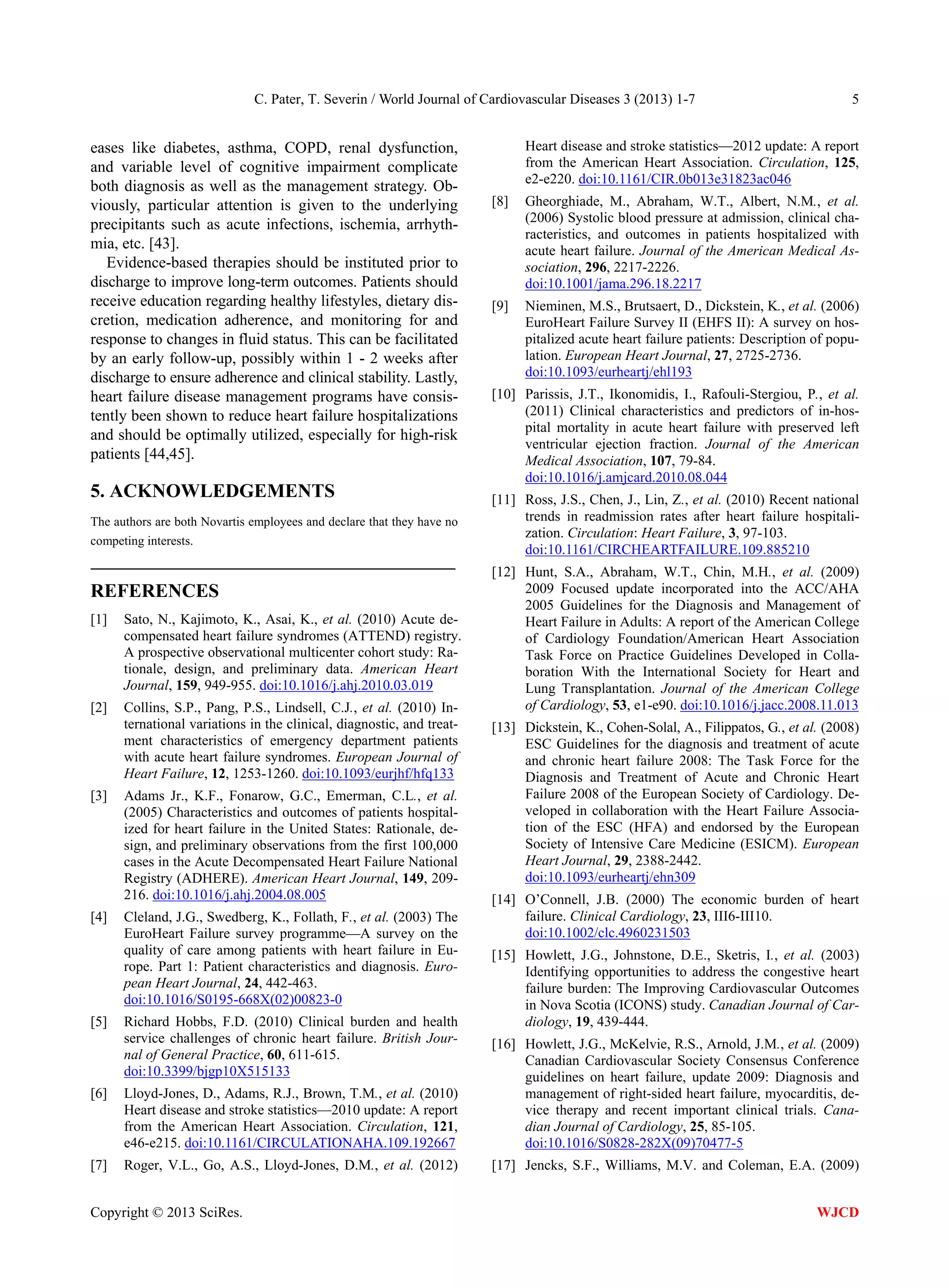 Management of Acute Heart Failure | PDF
