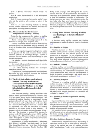 Applying some technology methods and techiques in teaching chemistry ...