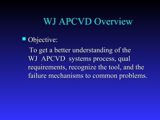 Wj Deposition Overview | PPT