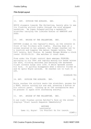 Wjec fm3 screenplay guidance on layout | PDF