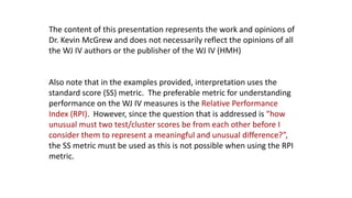 How to evaulate the unusualness (base rate) of WJ IV cluster or test ...
