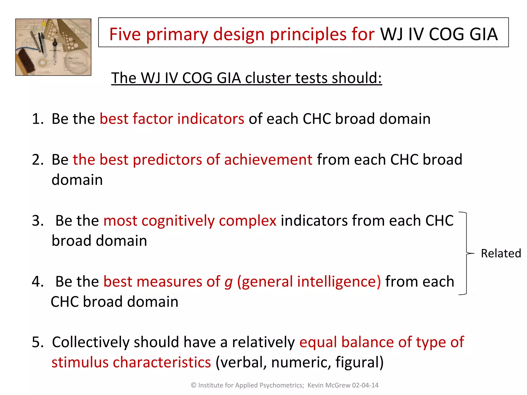 Overview of the WJ IV Cognitive Battery: GIA and CHC Clusters | PPT