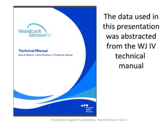 Overview of the WJ IV Cognitive Battery: GIA and CHC Clusters | PPT