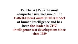 The WJ IV Cognitive GIA in iintellectual disability (ID) assessment | PPTX