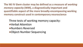 WJ IV NASP 2014 workshop: Intro and overview by Dr. Fred Schrank | PPTX