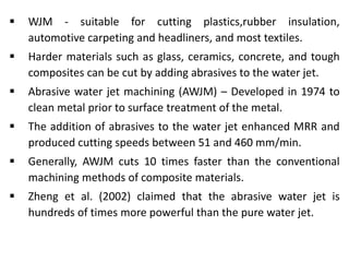 Water Jet & Abrasive Water Jet Machining | PPTX