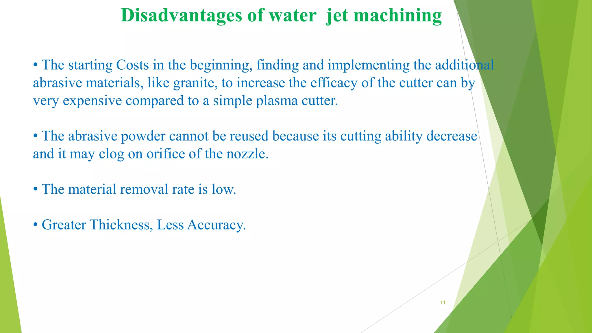 Water jet machining WJM & AWJM | PPTX