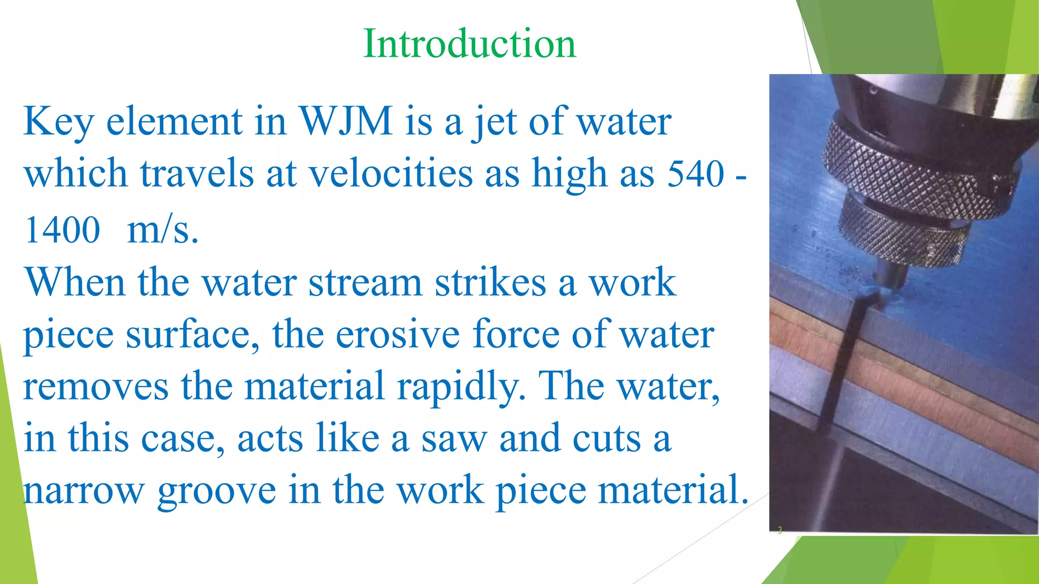 Water jet machining WJM & AWJM | PPTX