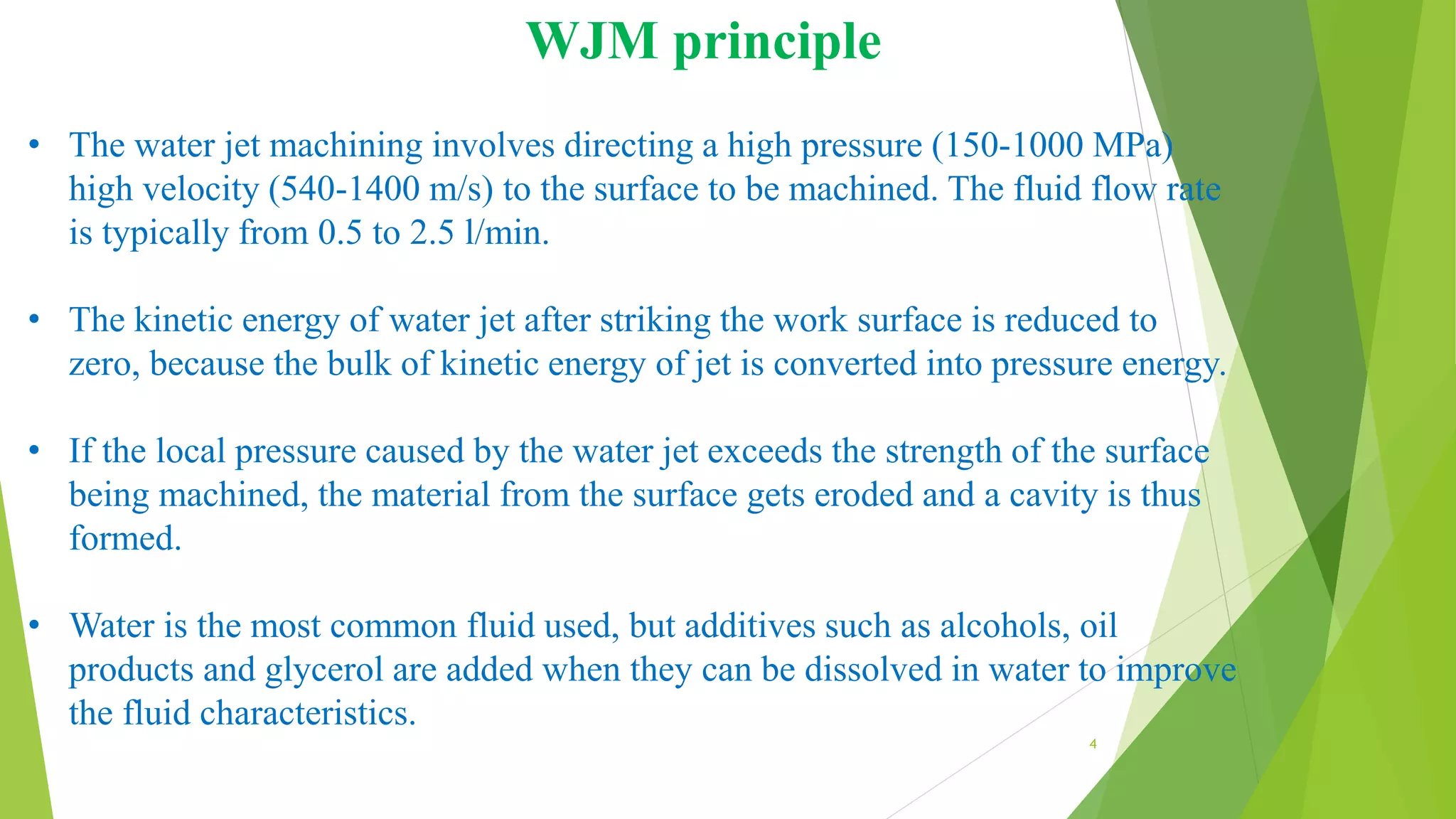 Water jet machining WJM & AWJM | PPTX