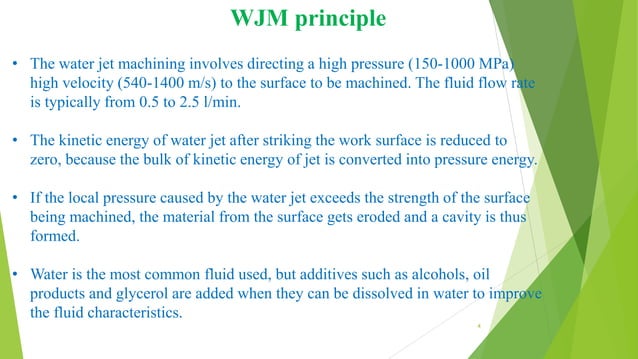 Water jet machining WJM & AWJM | PPTX | Chemistry | Science