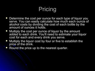 Mixology 101 - Math and Drink Proportions | PPT