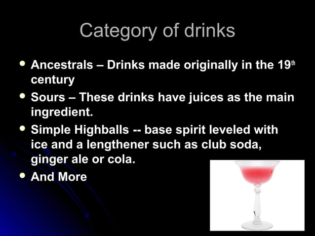 Mixology 101 - Math and Drink Proportions | PPT | Bars & Restaurants | Attractions
