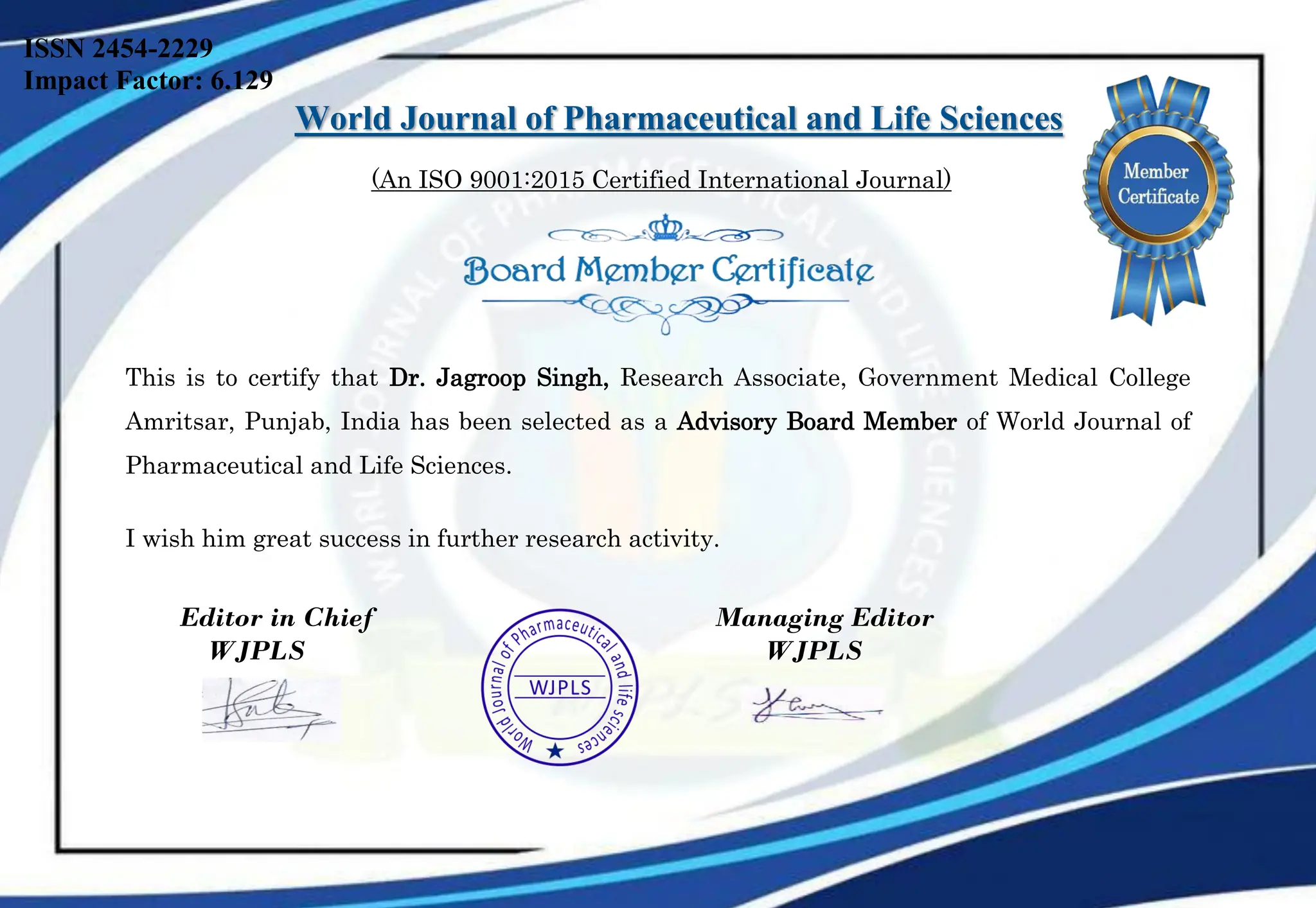 WJPLS Board Member Certificate Dr. Jagroop Singh (1).pdf