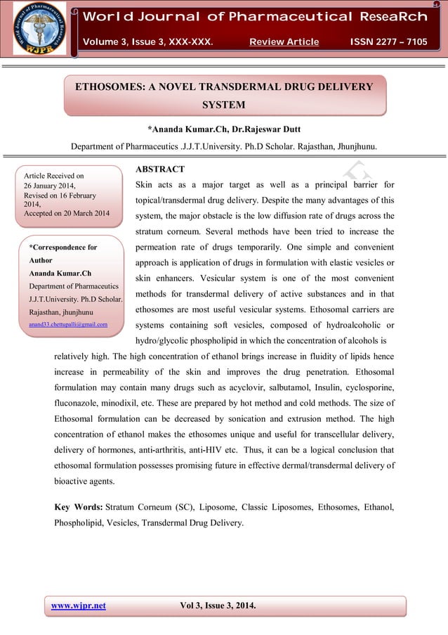 TRANSDERMAL DRUG DELIVERY SYSTEM | PDF