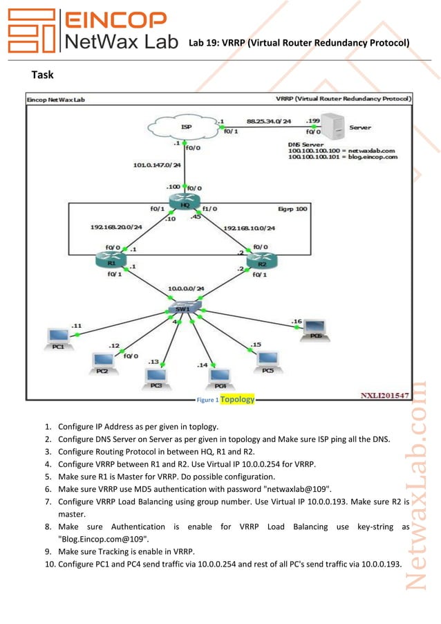 Nxll19 vrrp (virtual router redundancy protocol) | PDF