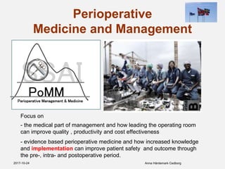 Perioperative medicine saves lives - what are we doing to inspire and ...