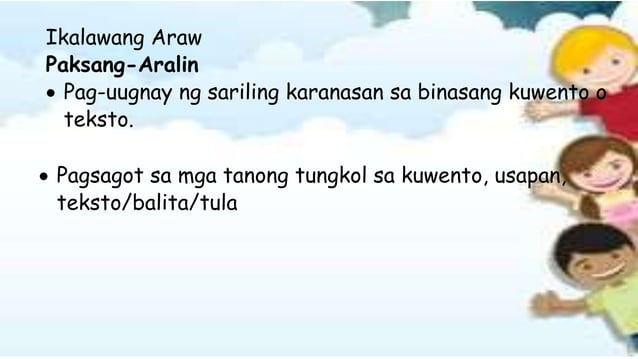 WK-1-Pag-uugnay ng sariling karanasan sa binasang kuwento o teksto..pptx