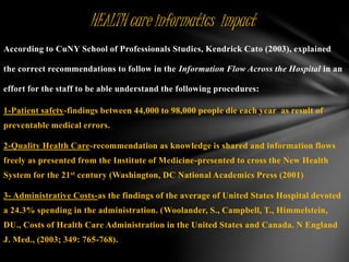 Healthcare Informatics Impact | PPT