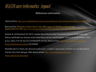 Healthcare Informatics Impact | PPT