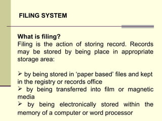 imr504 classification and filing system week 1 | PPT