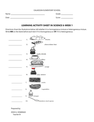 Activity Sheets Q1-W1 | DOCX