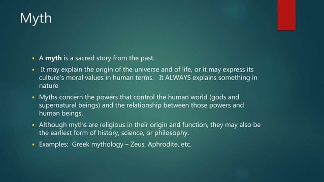 wk1-2 Introduction to Folklore.pptx | Fantasy | Genres