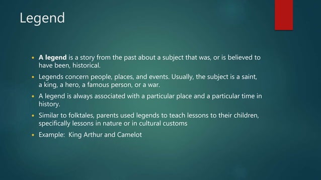 wk1-2 Introduction to Folklore.pptx | Fantasy | Genres