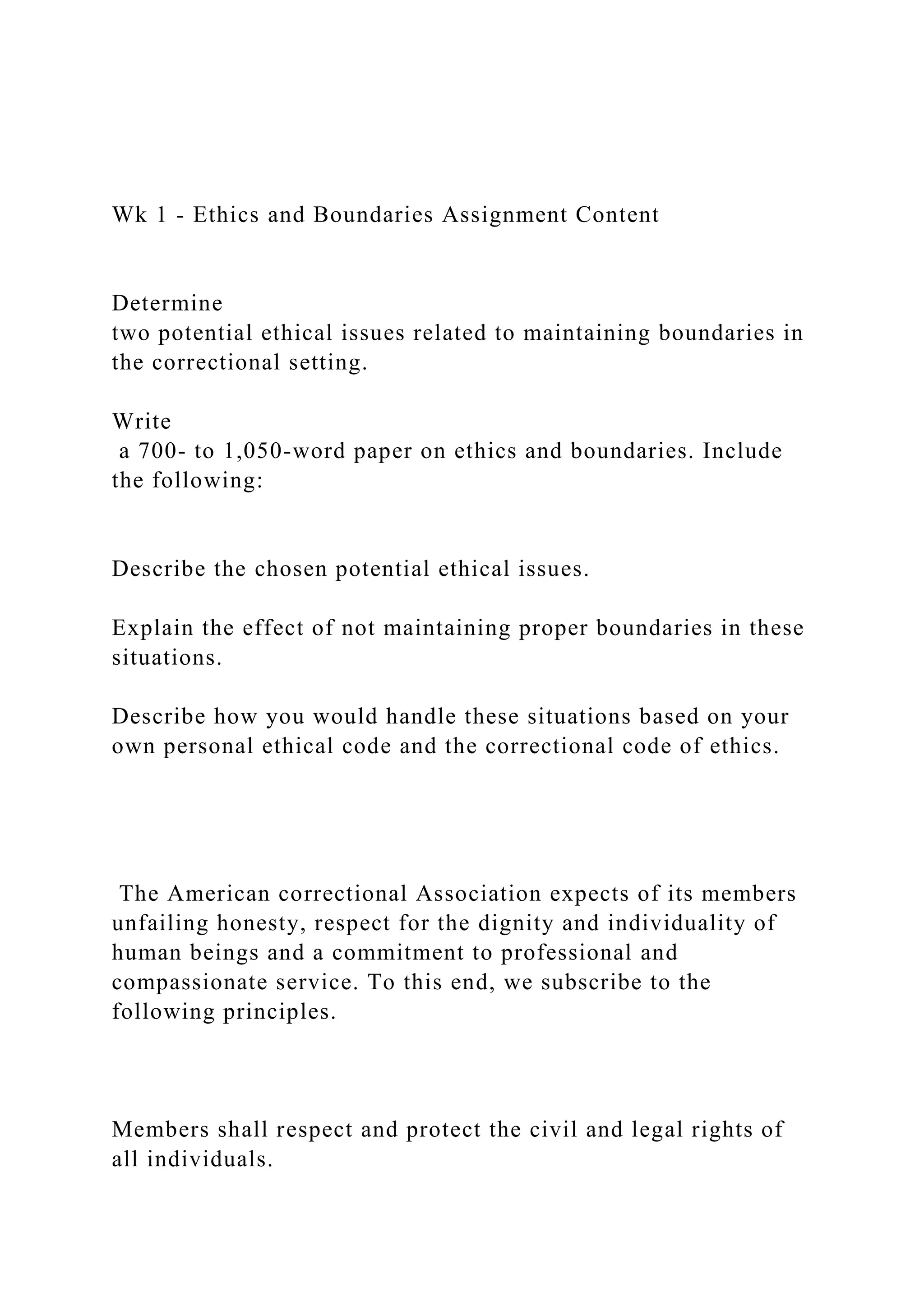 Wk 1 - Ethics and Boundaries Assignment ContentDetermine .docx