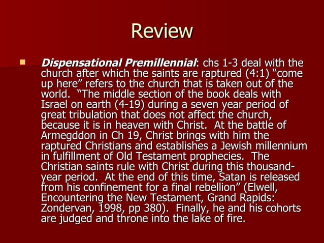 Wk12 revelation 20 and the question of the millennium | PPT