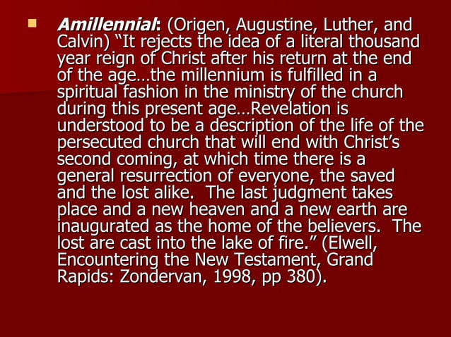 Wk12 revelation 20 and the question of the millennium | PPT ...